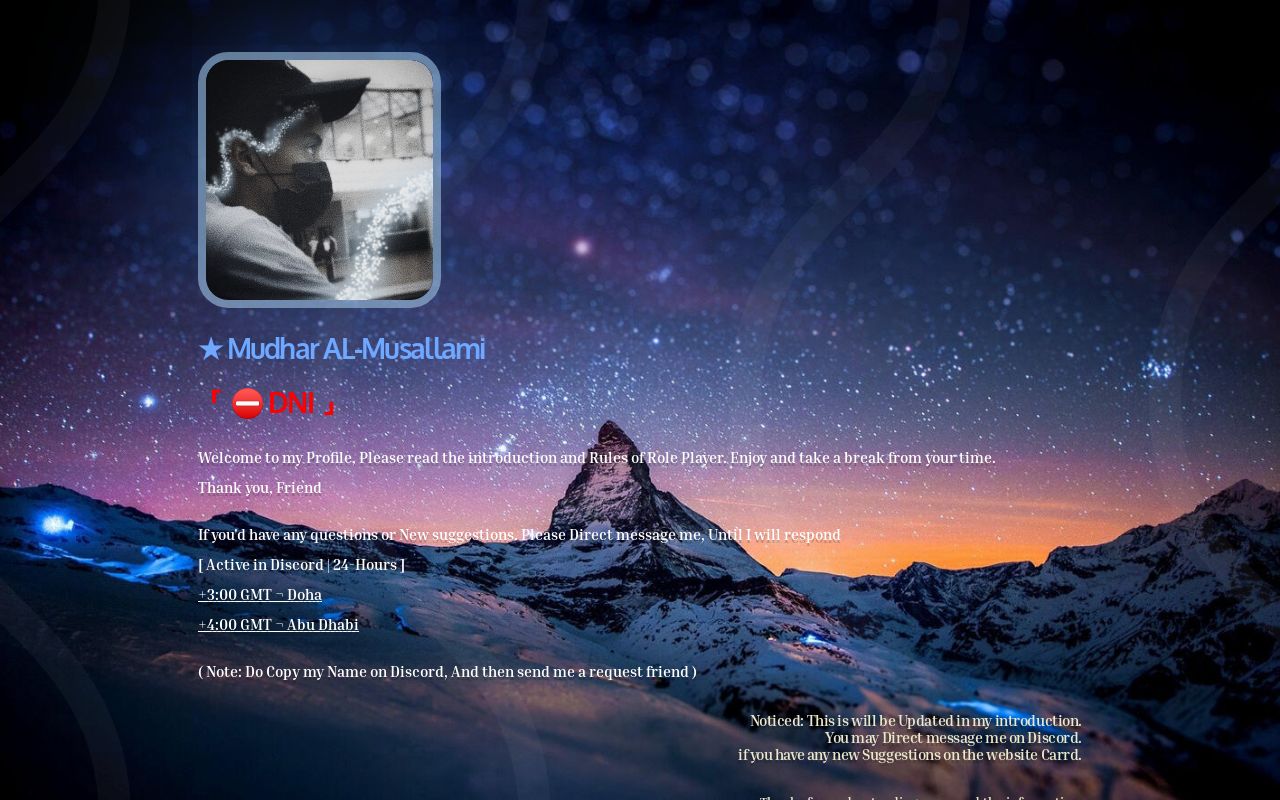 Mudhar 「 Introductions. 」